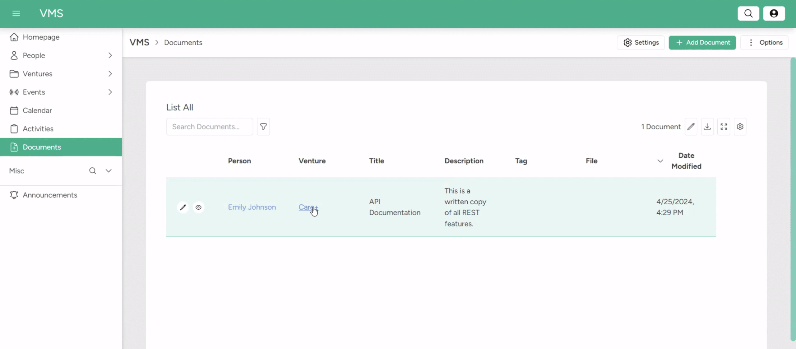 DC VMS - Data Collaborative